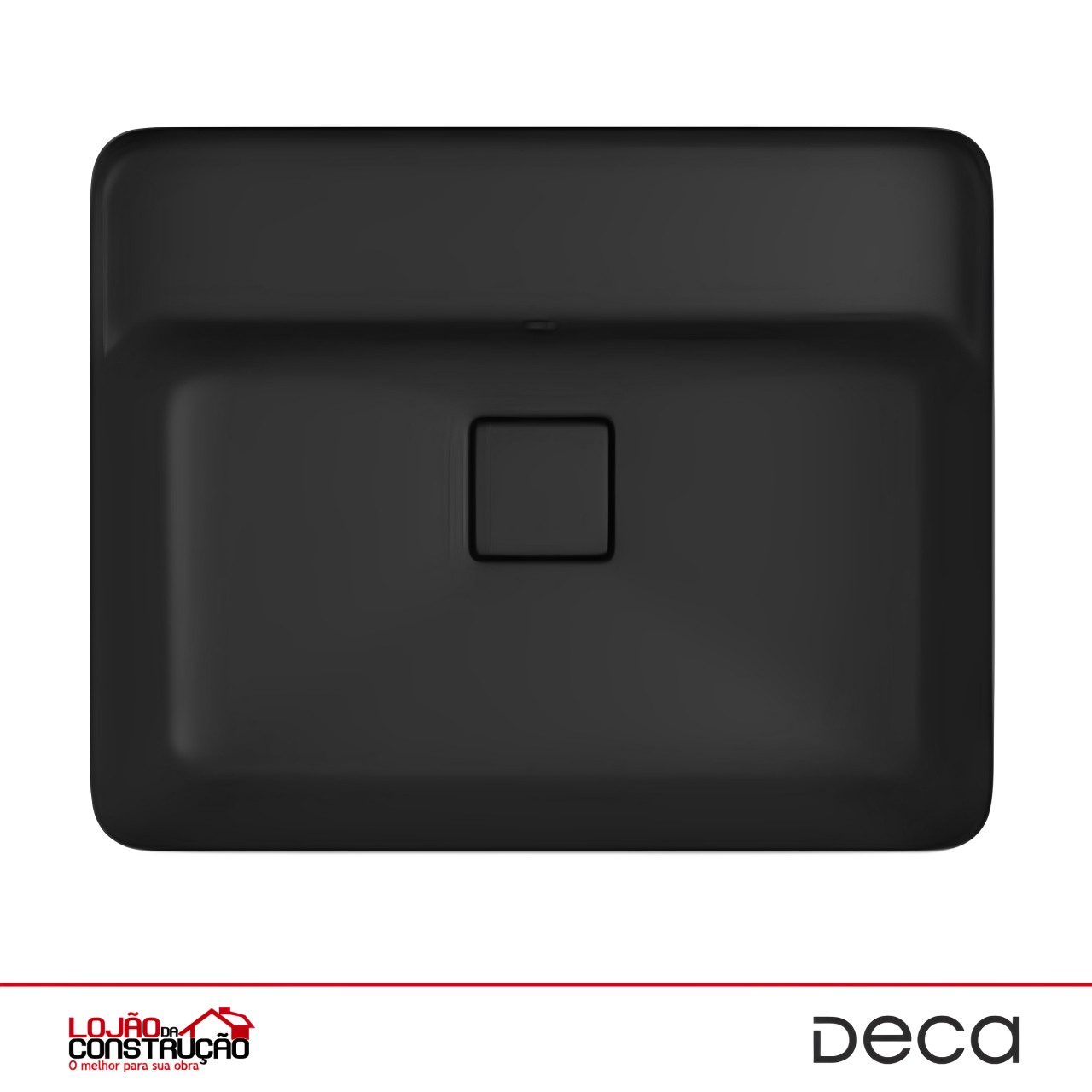 Cuba de Embutir com Mesa Retangular 50cm Slim - Deca - Preto Fosco L ...